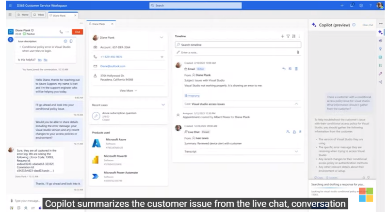 Dynamics 365 Copilot, el primer asistente con IA de última generación de Microsoft para CRM y ERP